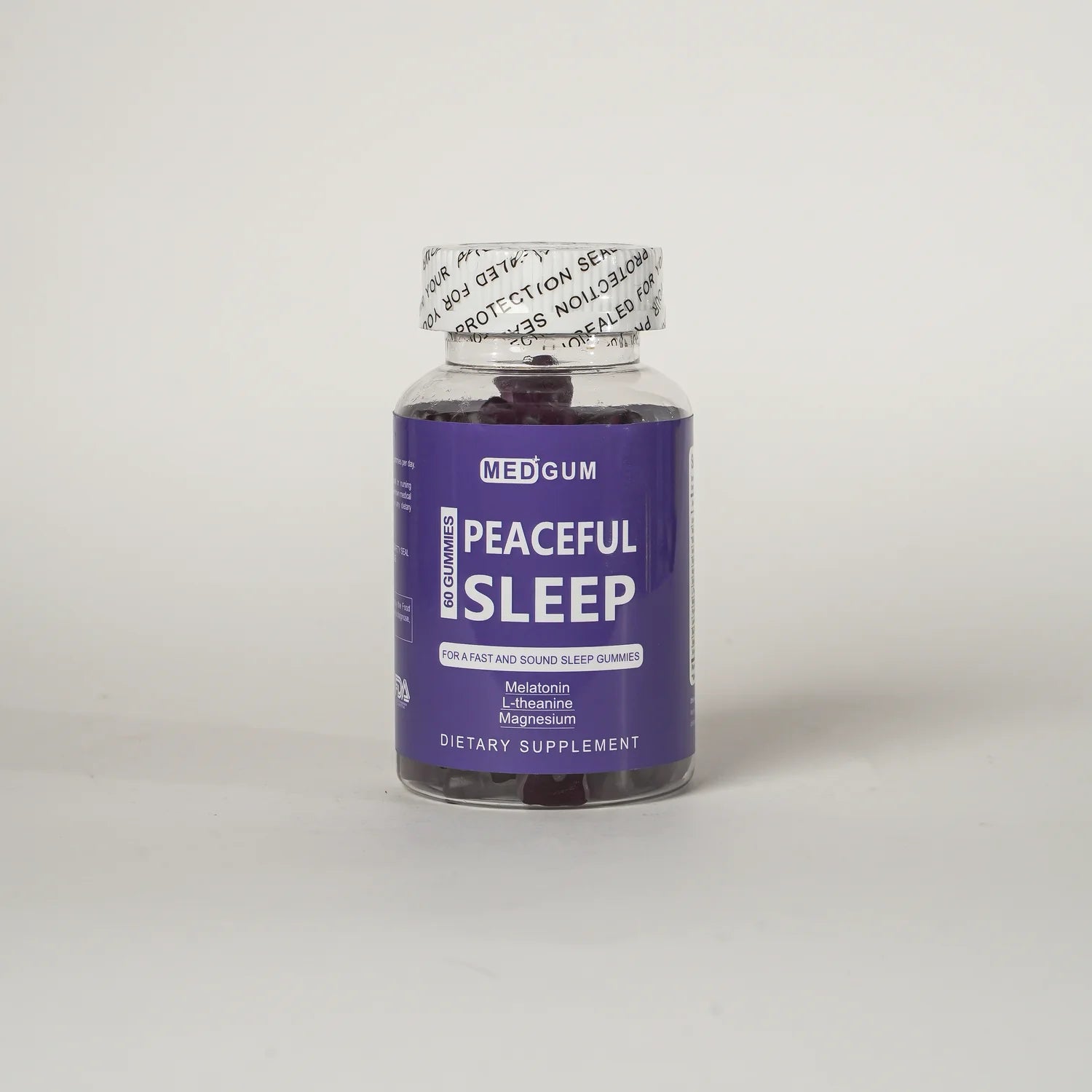MEDGUM Peaceful Sleep Gummies – Melatonin, L-Theanine & Magnesium (60 ...